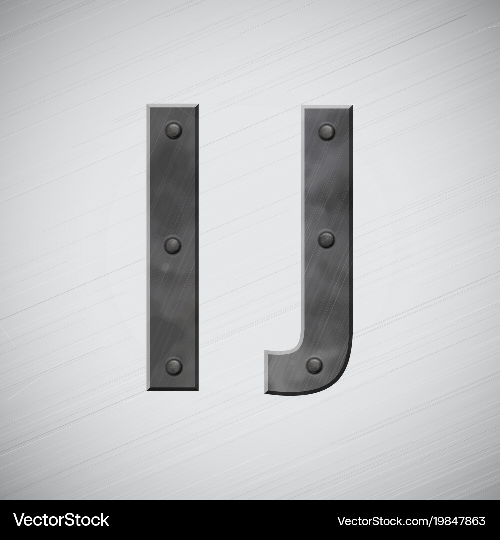 Metal letters Royalty Free Vector Image - VectorStock