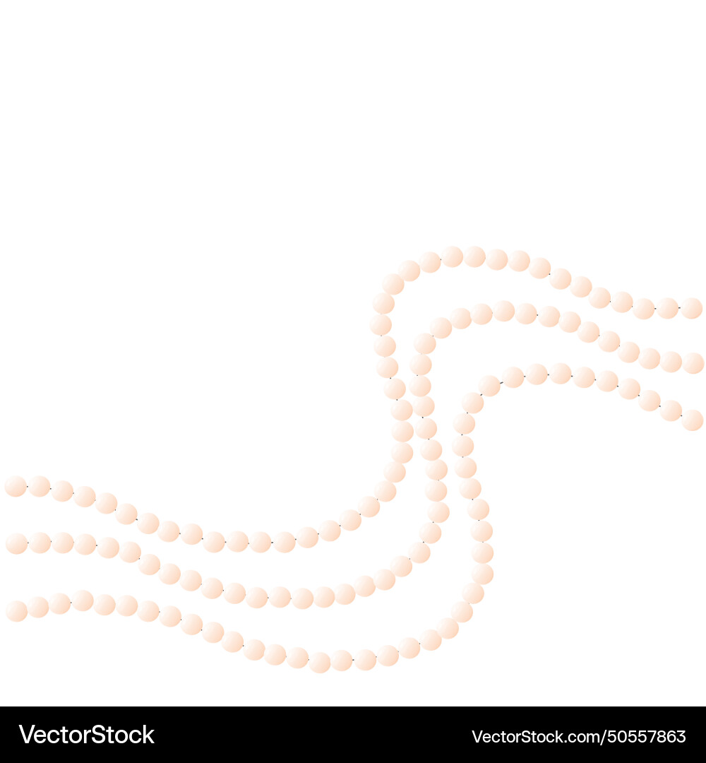 Pearl beads Royalty Free Vector Image - VectorStock