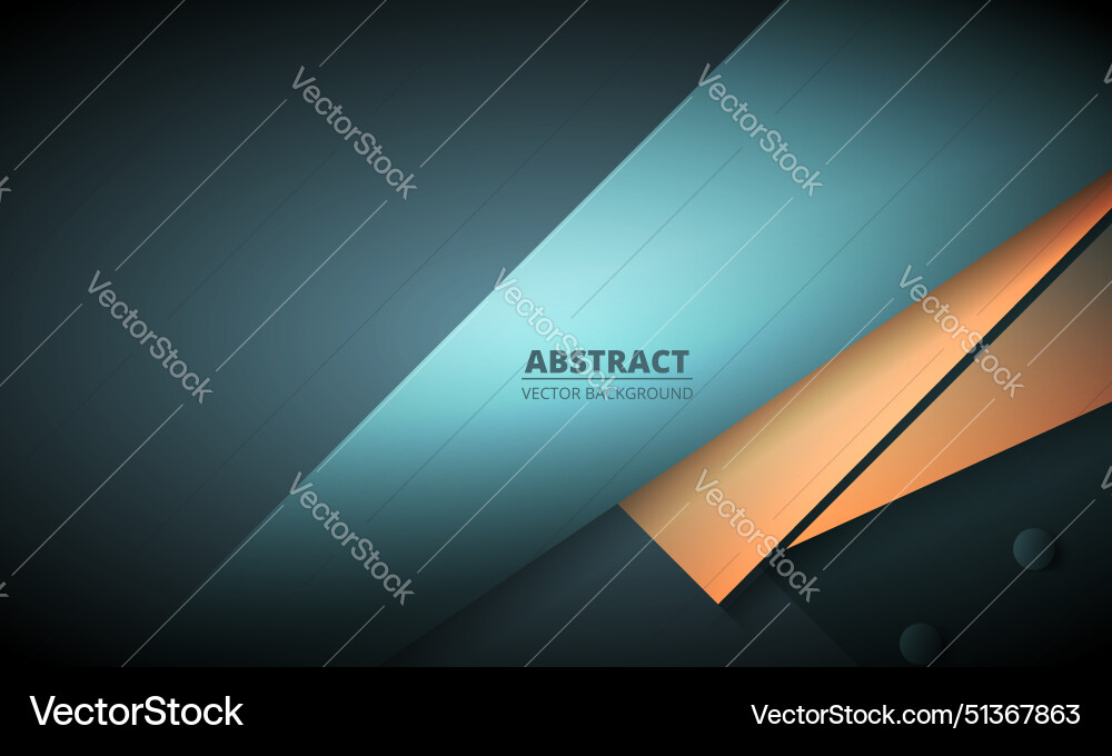 Turquoise and orange modern abstract background Vector Image