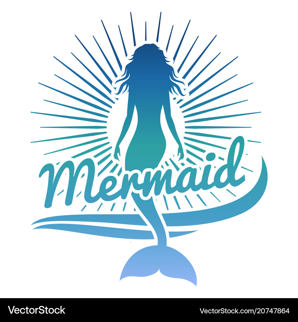 Colorful Mermaid Logo Royalty Free Vector Image