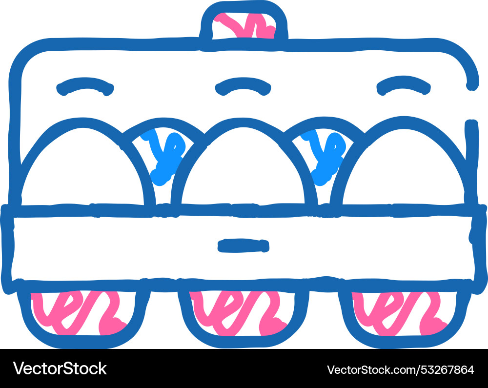 Eggs package icon doodle Royalty Free Vector Image