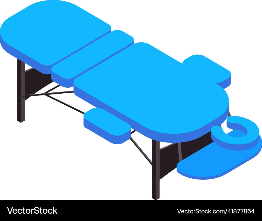 Folding massage table composition Royalty Free Vector Image