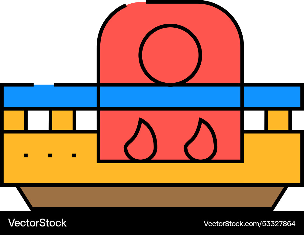 Heat treatment icon color Royalty Free Vector Image