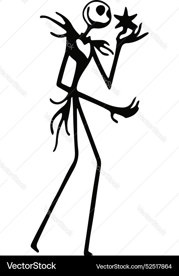 Jack skellington christmas svg holidays Royalty Free Vector