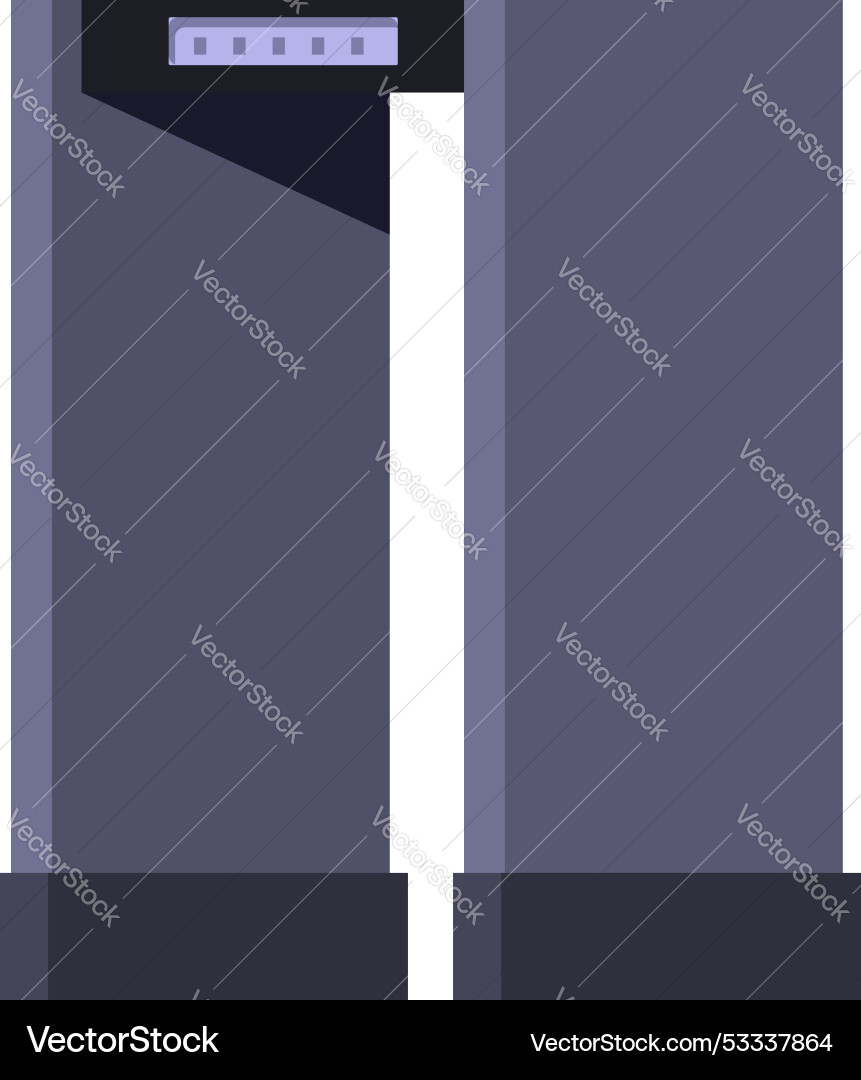 Metal detector gate for security checking Vector Image