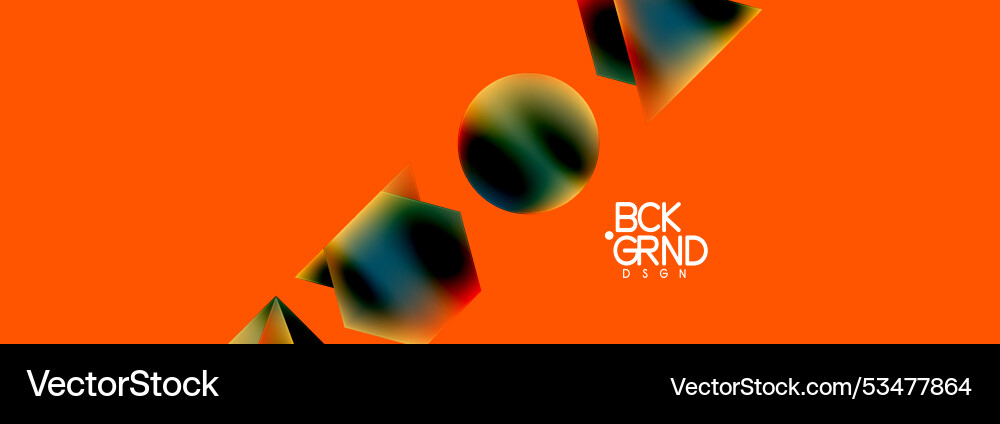 Neon color geometric shapes square triangle circle