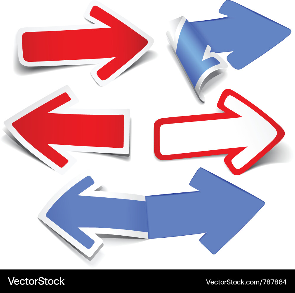 Paper arrows Royalty Free Vector Image - VectorStock