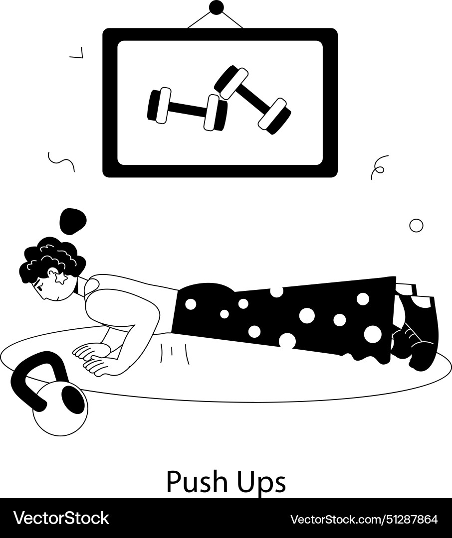 Push ups Royalty Free Vector Image - VectorStock