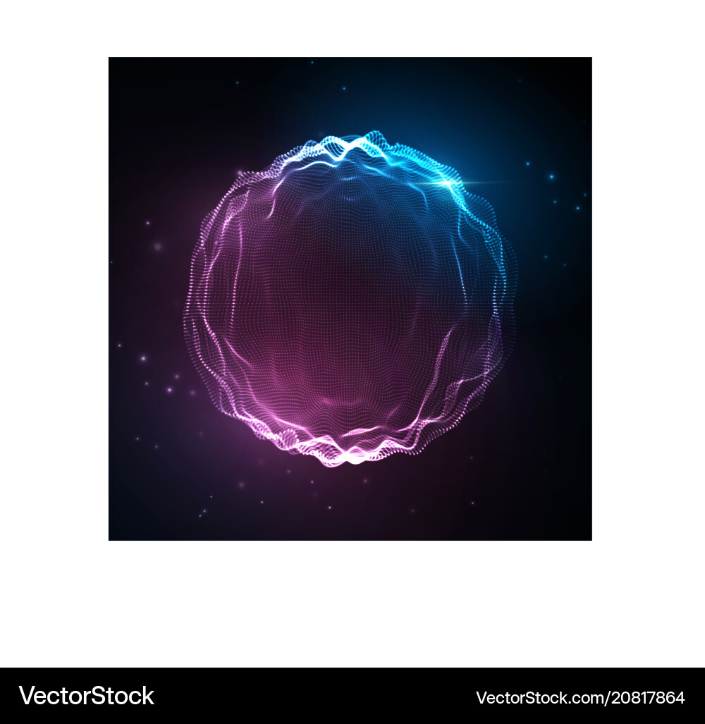 Sound wave abstract neon background music Vector Image