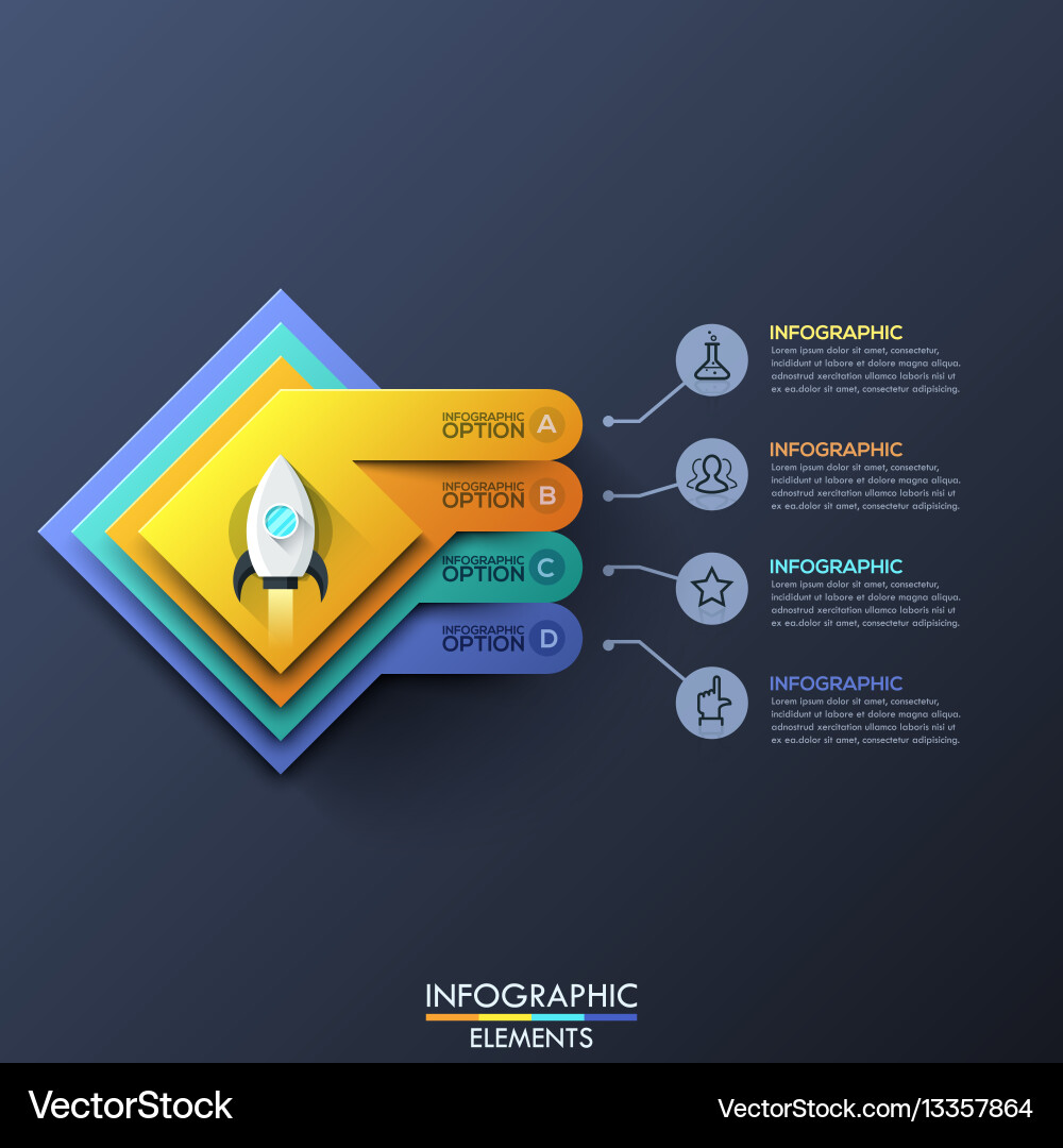 Startup Launch Business Concept - Layered Infograp