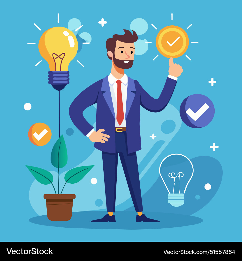 Validate startup idea that have potential Vector Image