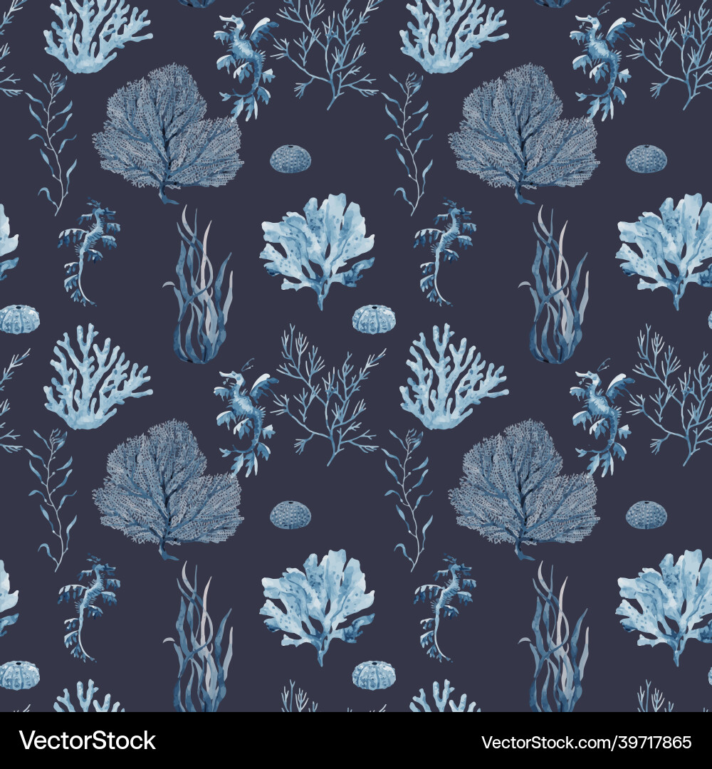 Beautiful seamless underwater pattern Royalty Free Vector
