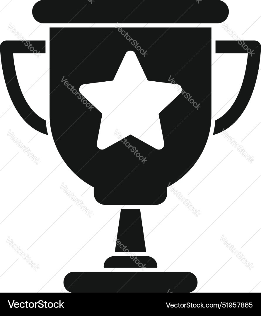 Big star trophy award icon showing winning Vector Image