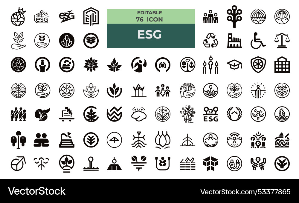 Esg icon- isolated Royalty Free Vector Image - VectorStock