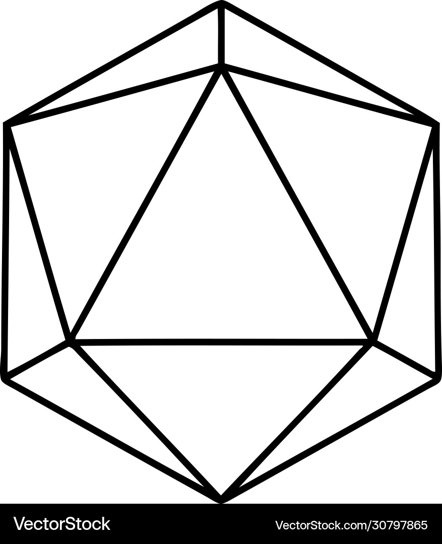 Natural 1 d20 dice roll Royalty Free Vector Image