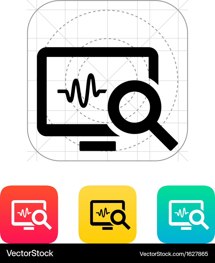 Pulse monitoring icon Royalty Free Vector Image