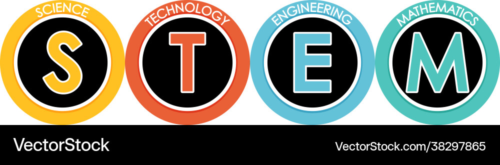 STEM Education Logo Set Lizenzfreies Vektorbild