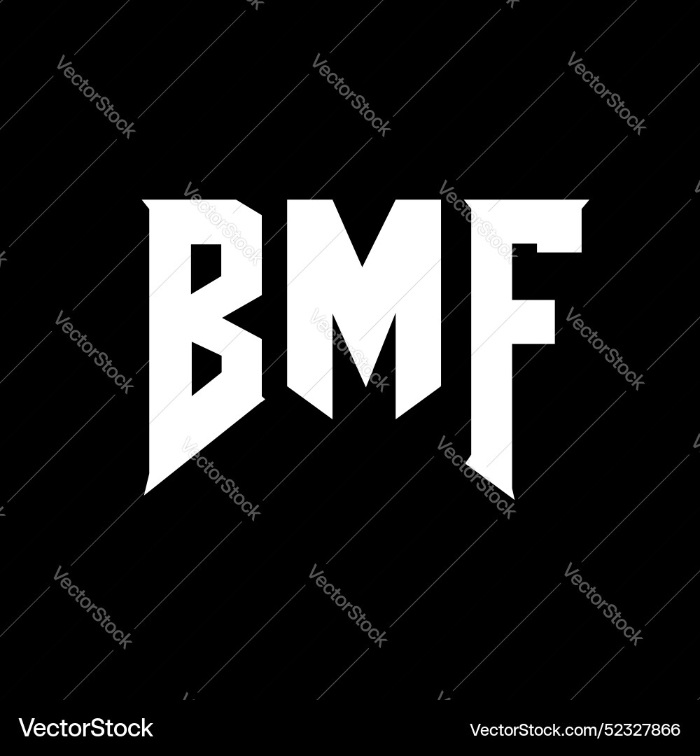 Bmf letter logo design for technology company Vector Image
