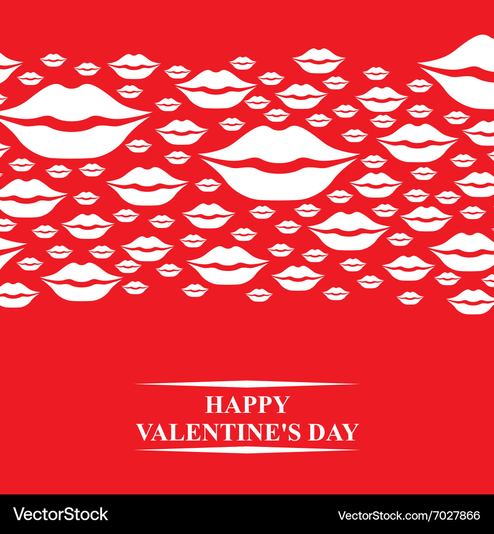 Kiss card horizontal Royalty Free Vector Image