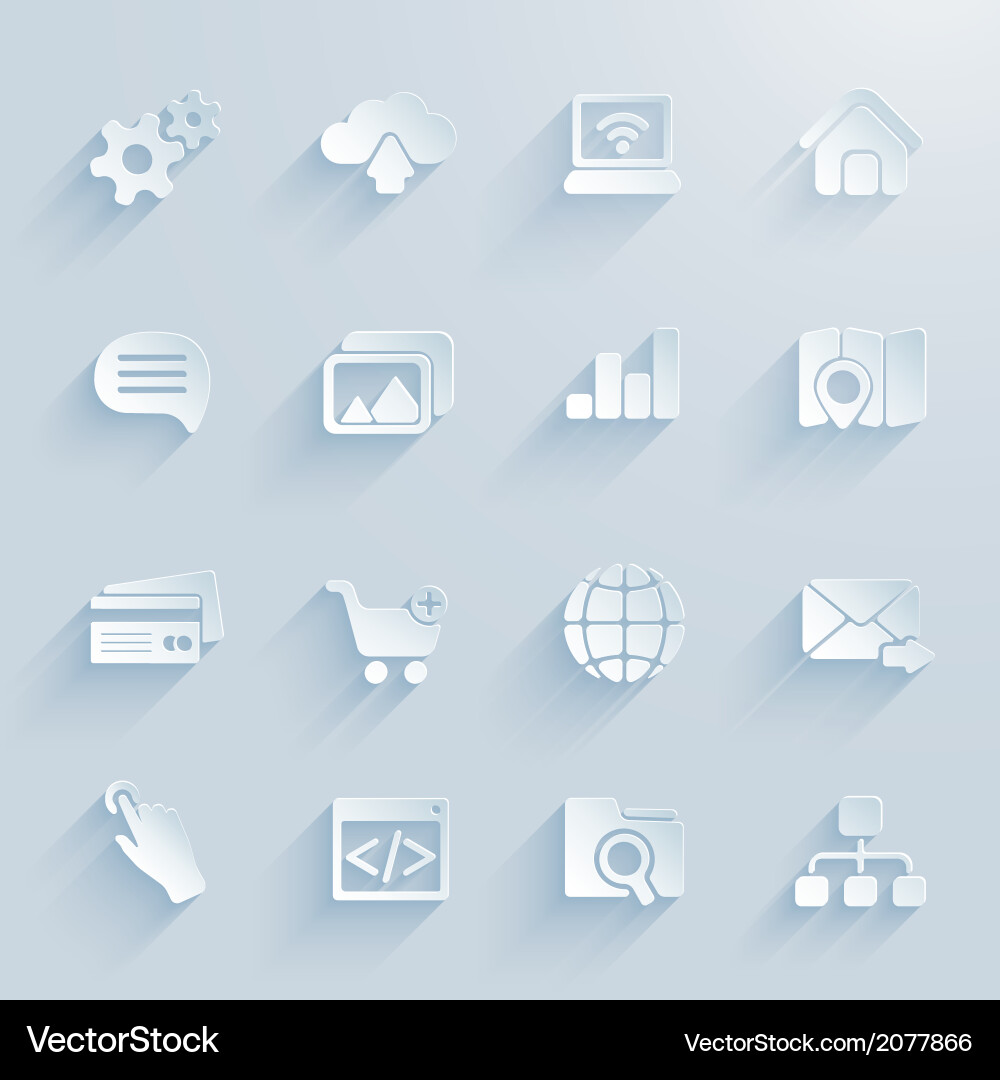 Paper icons for infographics Royalty Free Vector Image