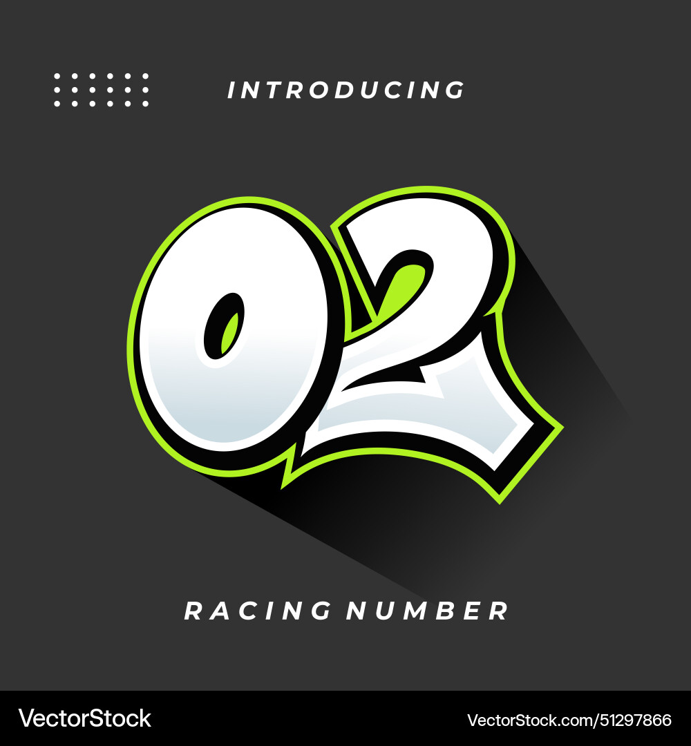 Premium racing number template Royalty Free Vector Image