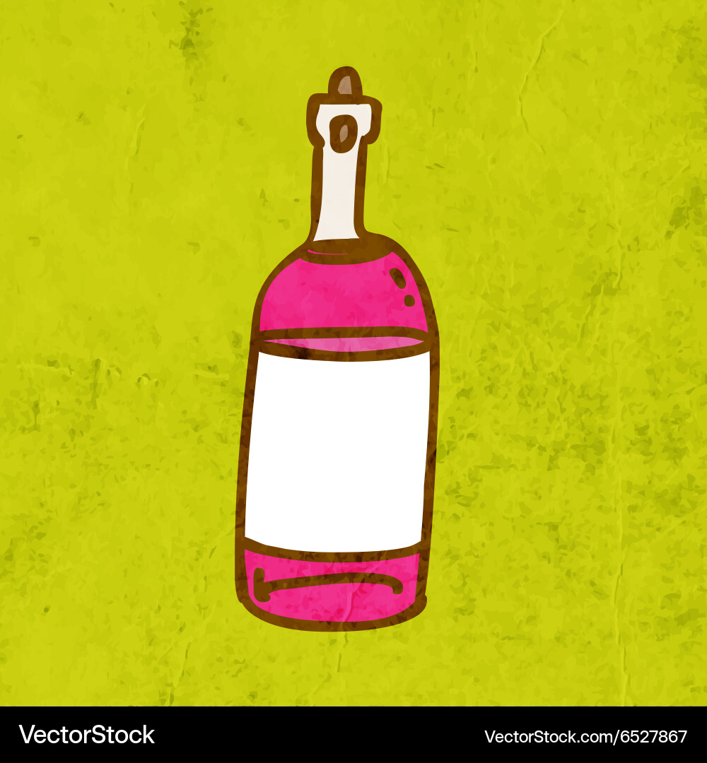 Cartoon Wine Bottle Royalty Free Vector Image - VectorStock
