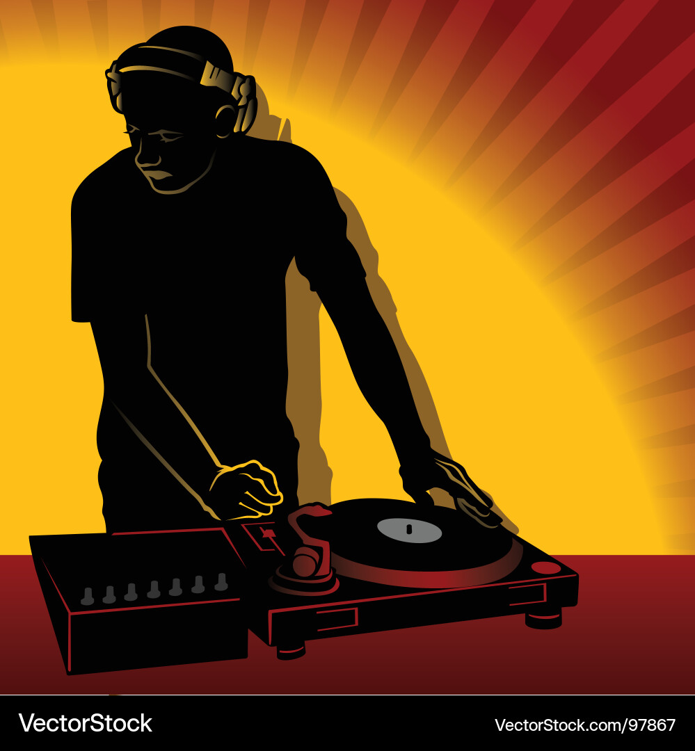 DJ Performance Royalty Free Vector Image - VectorStock