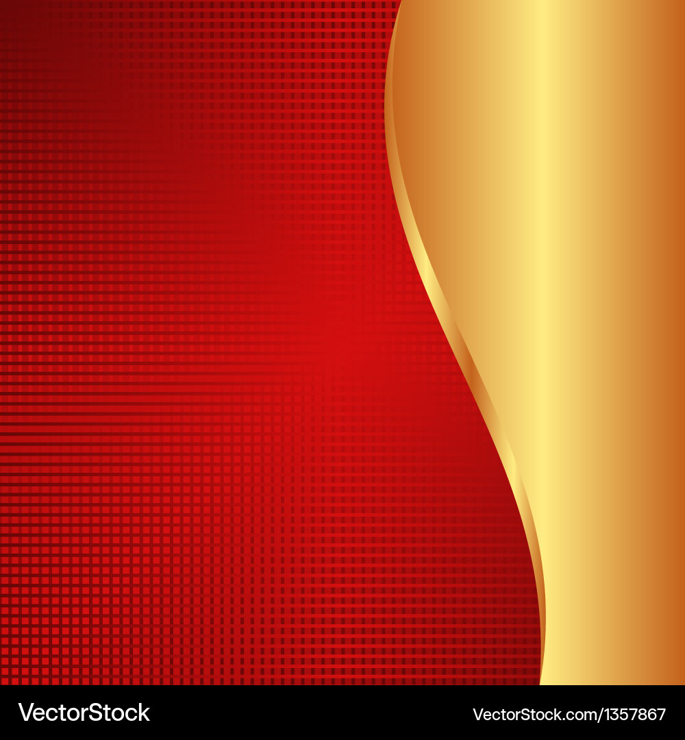 Elegant Red and Gold Gradient Background Vector Image