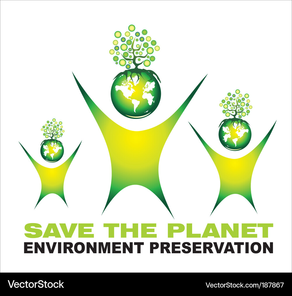 Environment saving background Royalty Free Vector Image
