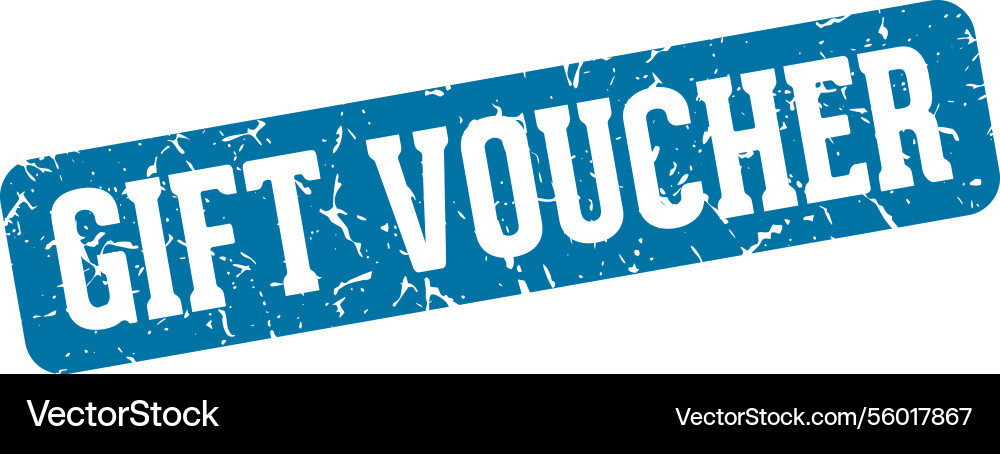 Gift voucher rectangular sign gift voucher stamp Vector Image