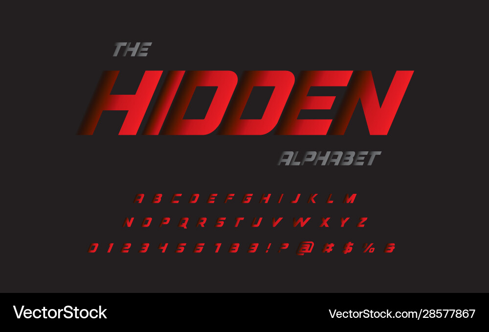 Hidden font Royalty Free Vector Image - VectorStock