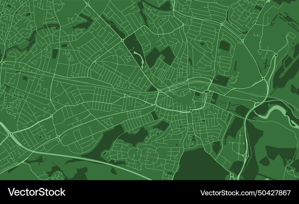 Luton green background map Royalty Free Vector Image