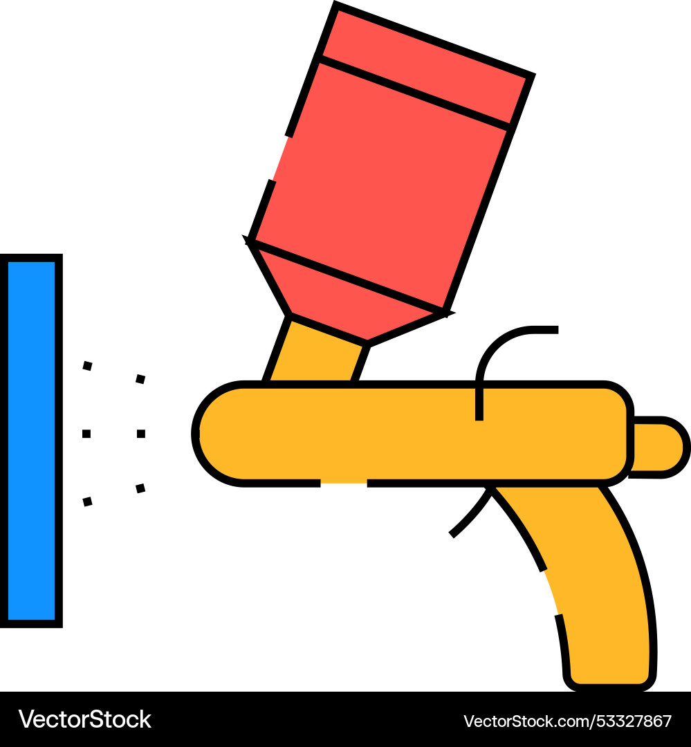 Powder coating icon color Royalty Free Vector Image