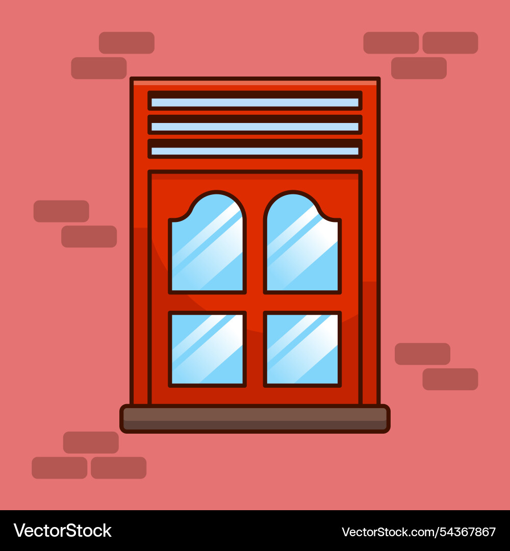 Window cartoon Royalty Free Vector Image - VectorStock