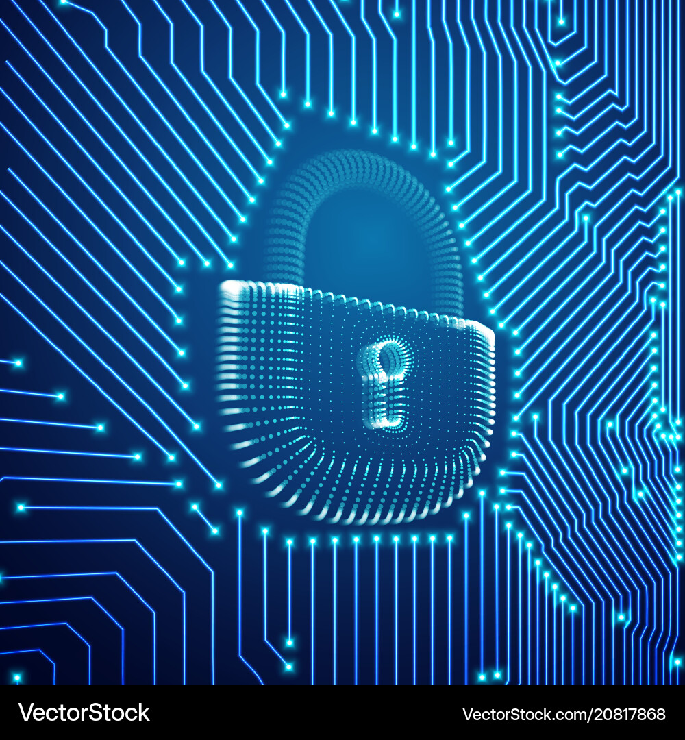 Copter Internet Cyber Security Hintergrund Vektorbild