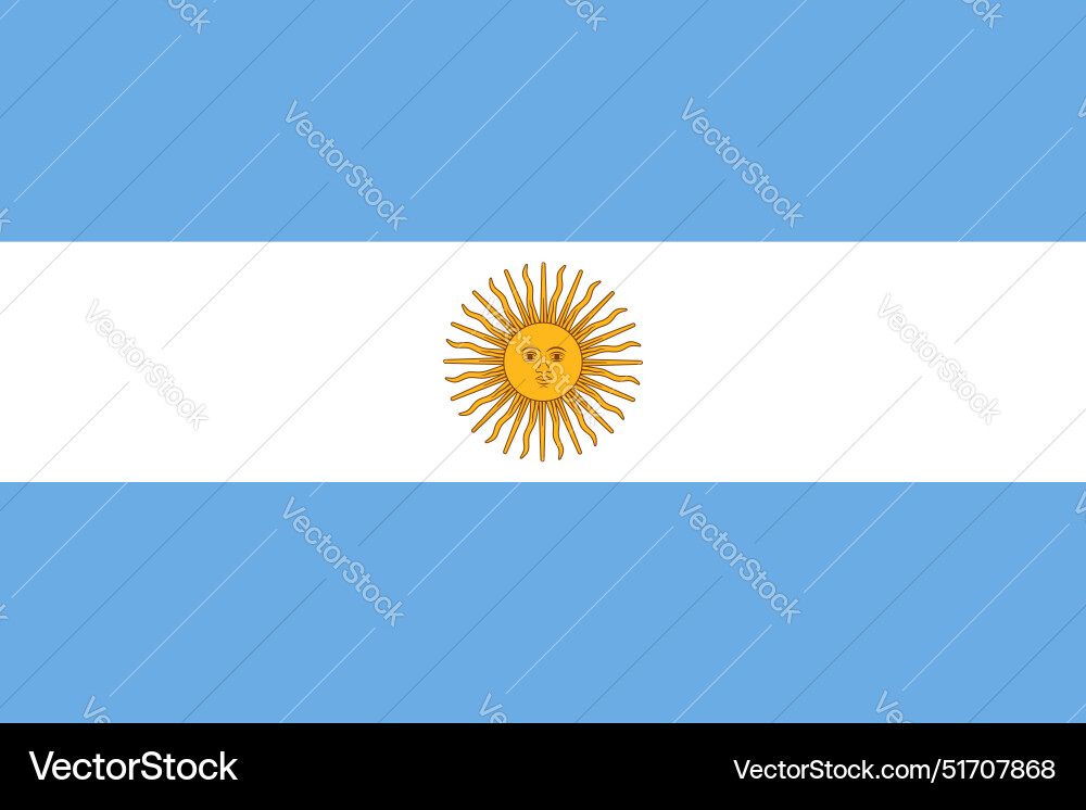 Flag of argentina Royalty Free Vector Image - VectorStock