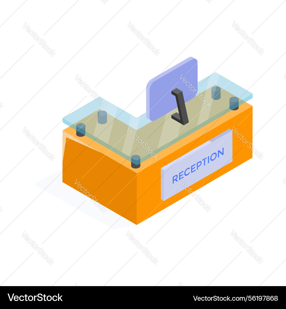 Reception desk Royalty Free Vector Image - VectorStock