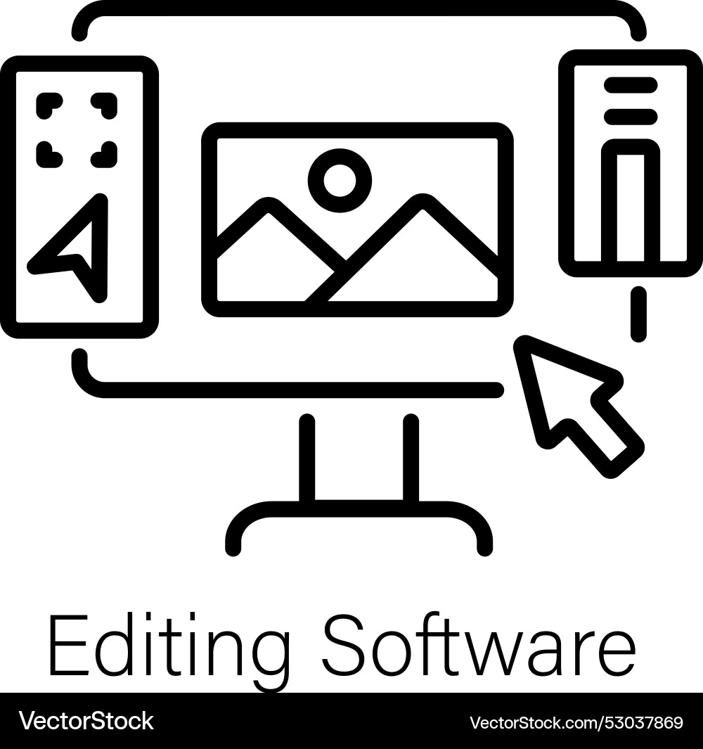Editing software Royalty Free Vector Image - VectorStock