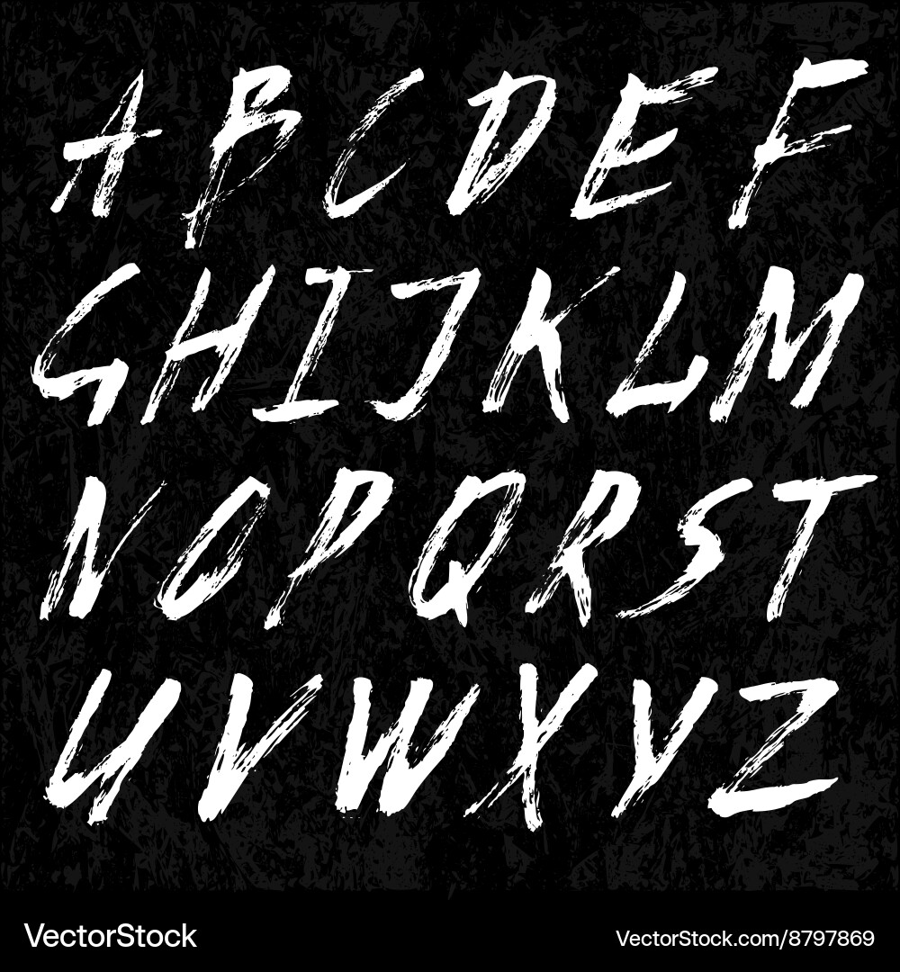 Hand-Drawn Alphabet Letter Set Royalty Free Vector Image