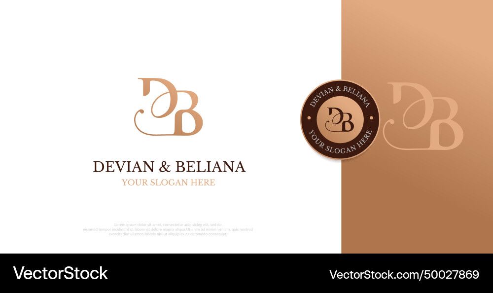 Initial db logo design Royalty Free Vector Image