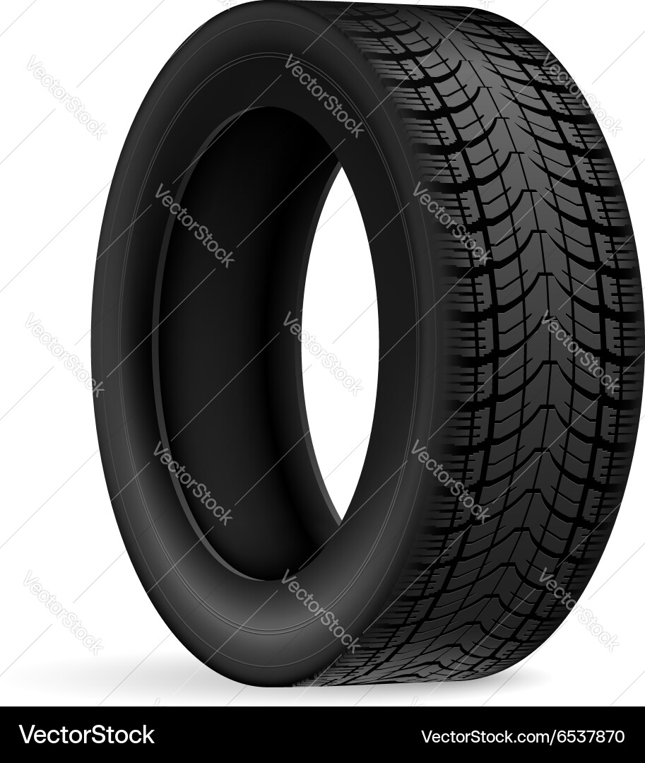 Car tire Royalty Free Vector Image - VectorStock