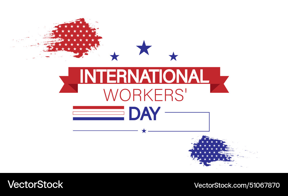 Celebrate labor day with creative Royalty Free Vector Image