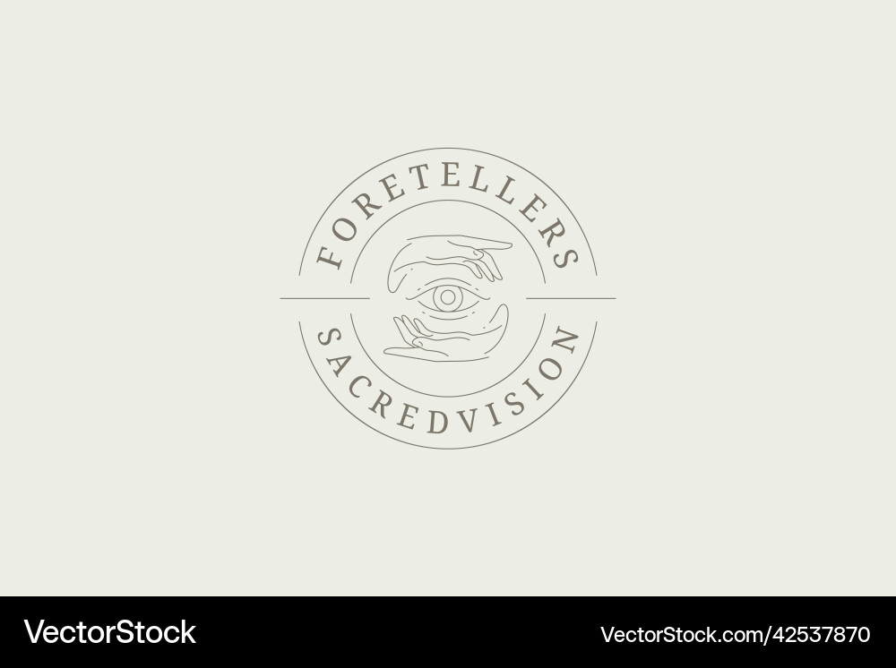 Elegant human hands esoteric all seeing eye Vector Image