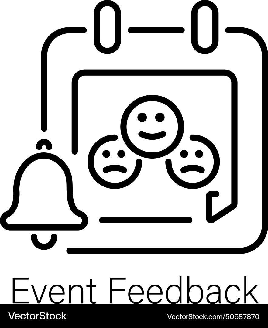 Event feedback Royalty Free Vector Image - VectorStock