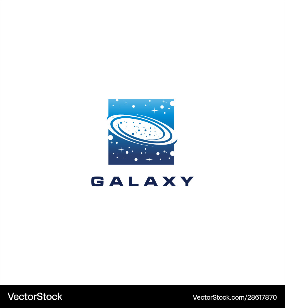 Galaxy logo design template idea and inspiration Vector Image