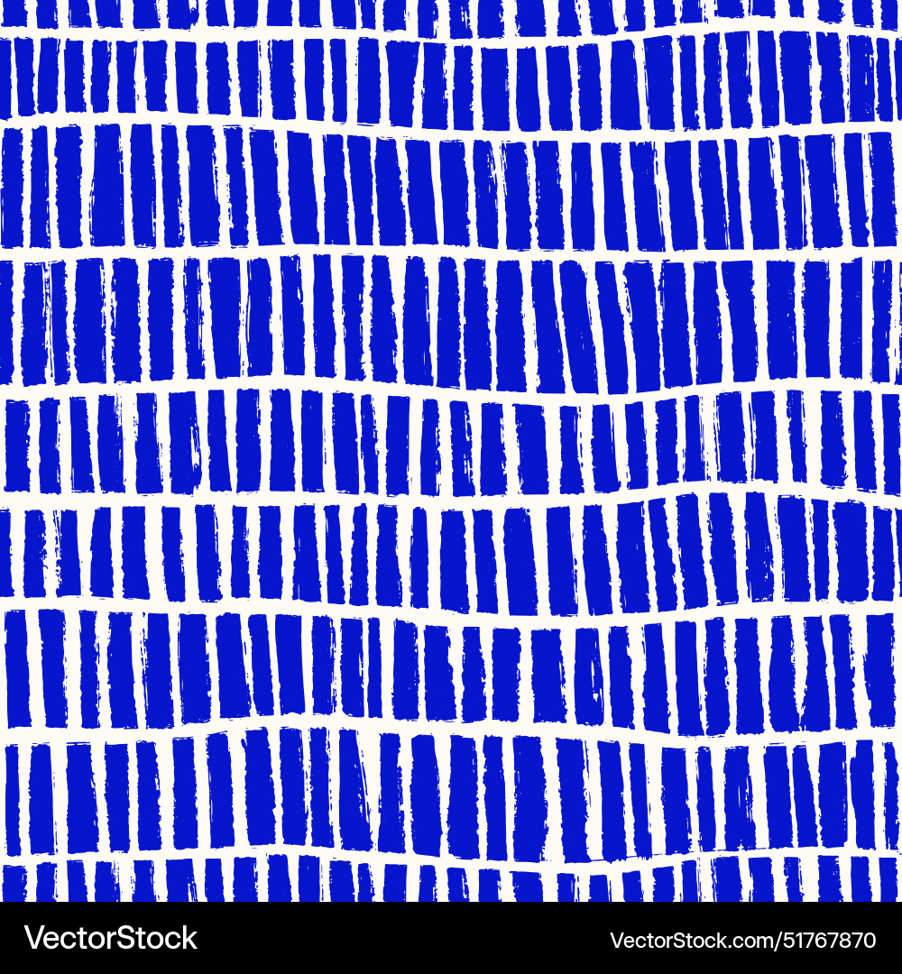 Naive blue playful boho seamless pattern Vector Image