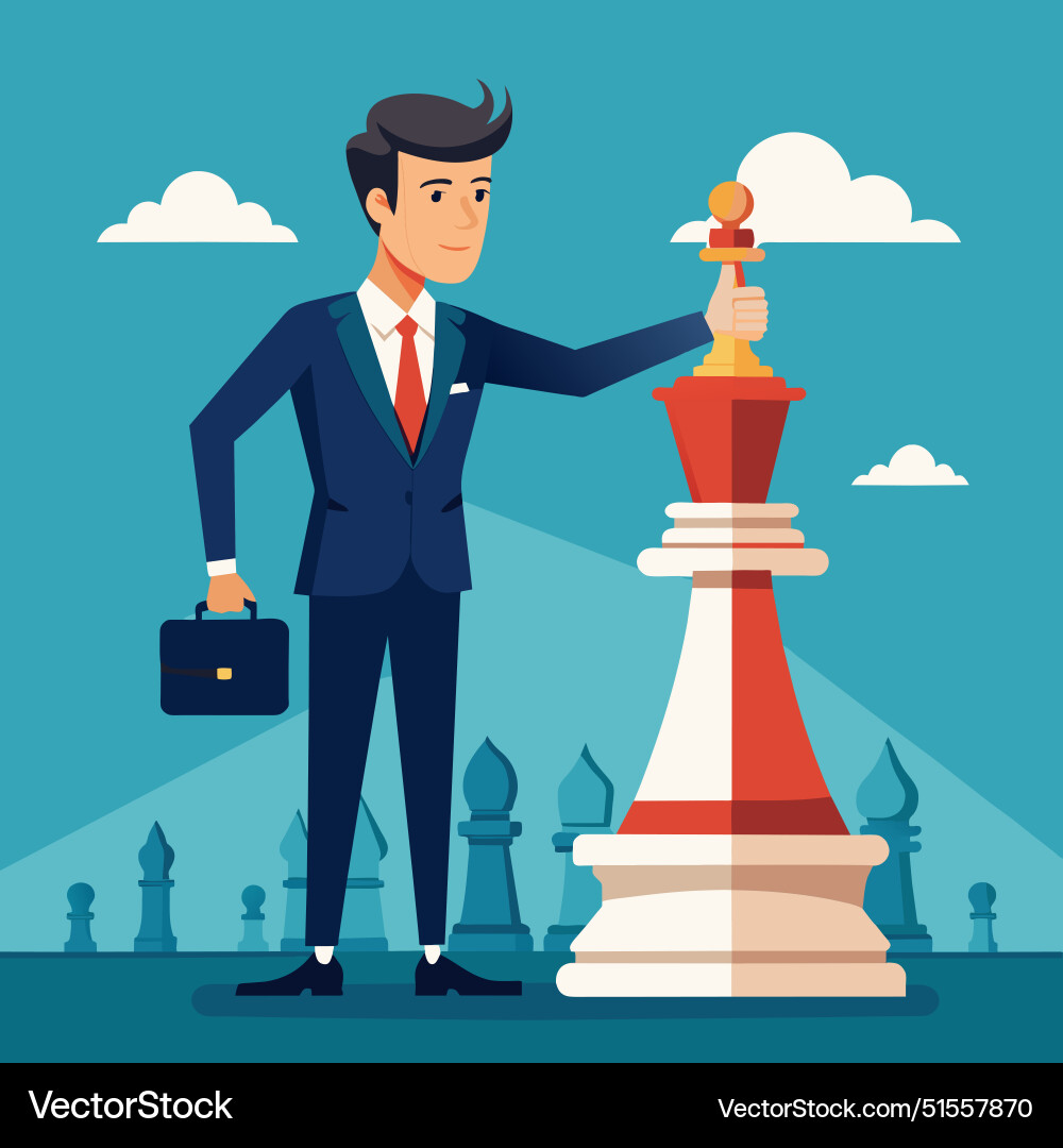 Strategic planning tactic or strategy to win Vector Image