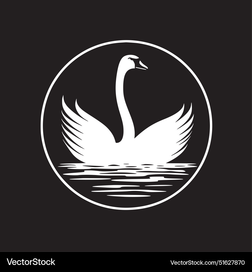 Swan - minimalist and simple silhouette Royalty Free Vector