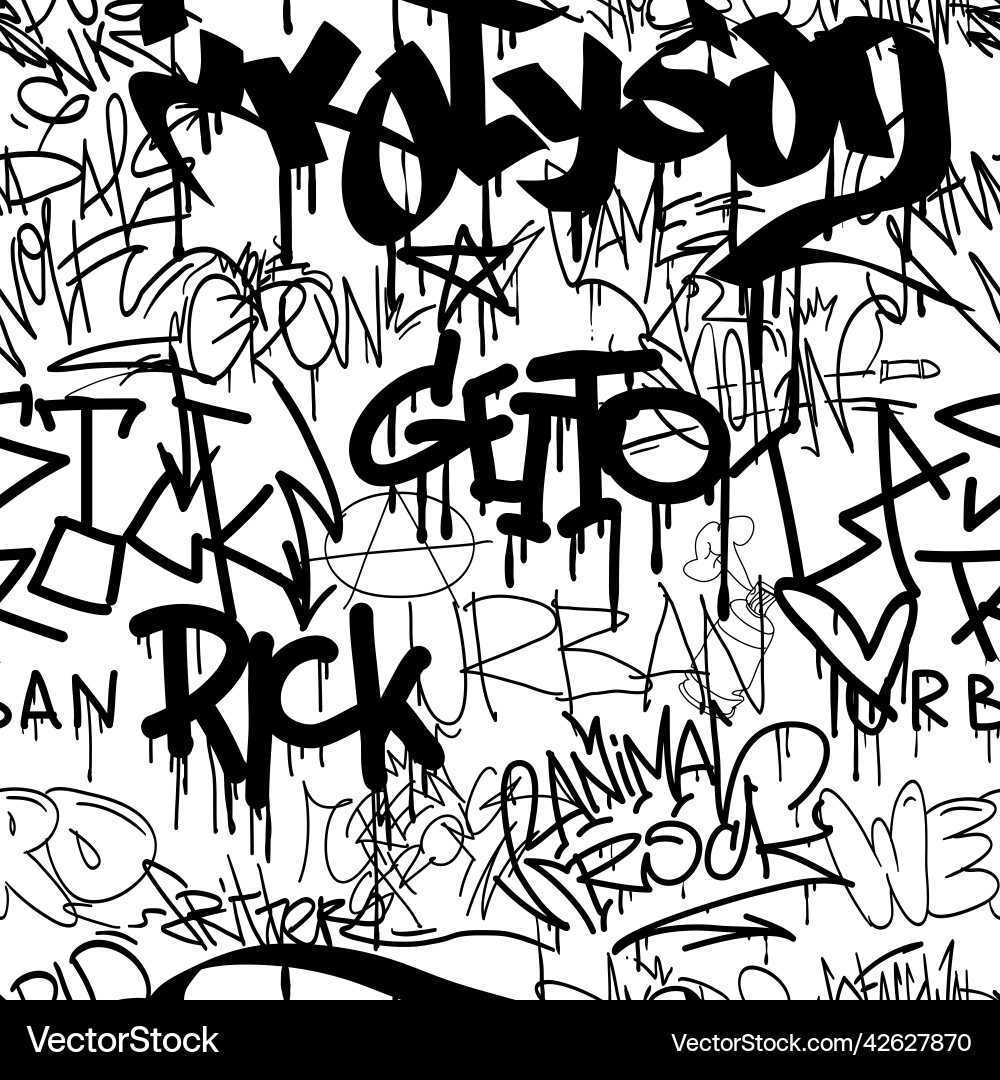 Urban Graffiti Pattern Royalty Free Vector Image