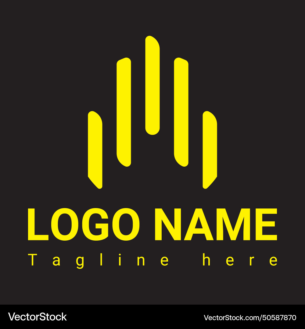 Yellow home logo design Royalty Free Vector Image